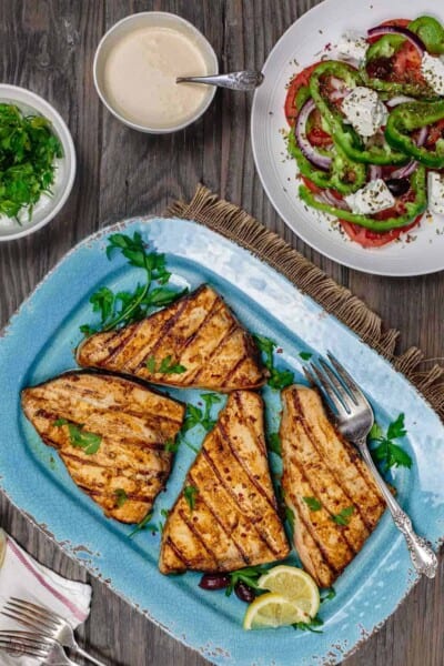 Grilled Swordfish Recipe (step-by-step tutorial) - The Mediterranean Dish