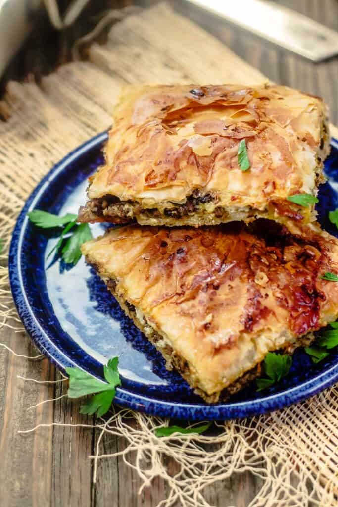 Crispy Phyllo Meat Pie (Egyptian Goulash) | The Mediterranean Dish