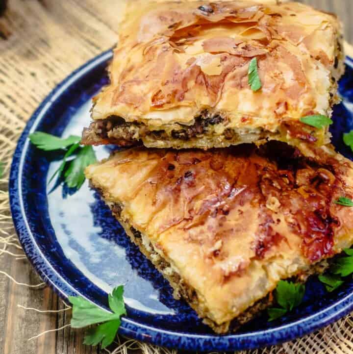 Crispy Phyllo Meat Pie (Egyptian Goulash) | The Mediterranean Dish