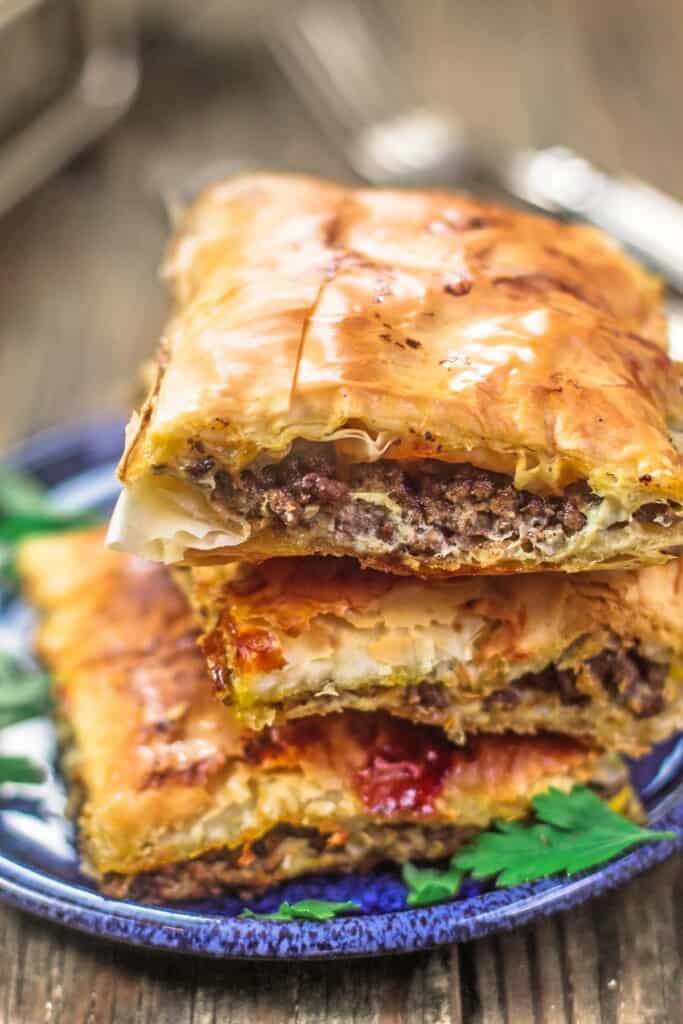 Crispy Phyllo Meat Pie (Egyptian Goulash) | The Mediterranean Dish