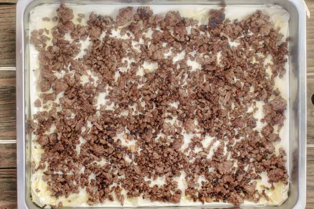 Crispy Phyllo Meat Pie (Egyptian Goulash) | The Mediterranean Dish