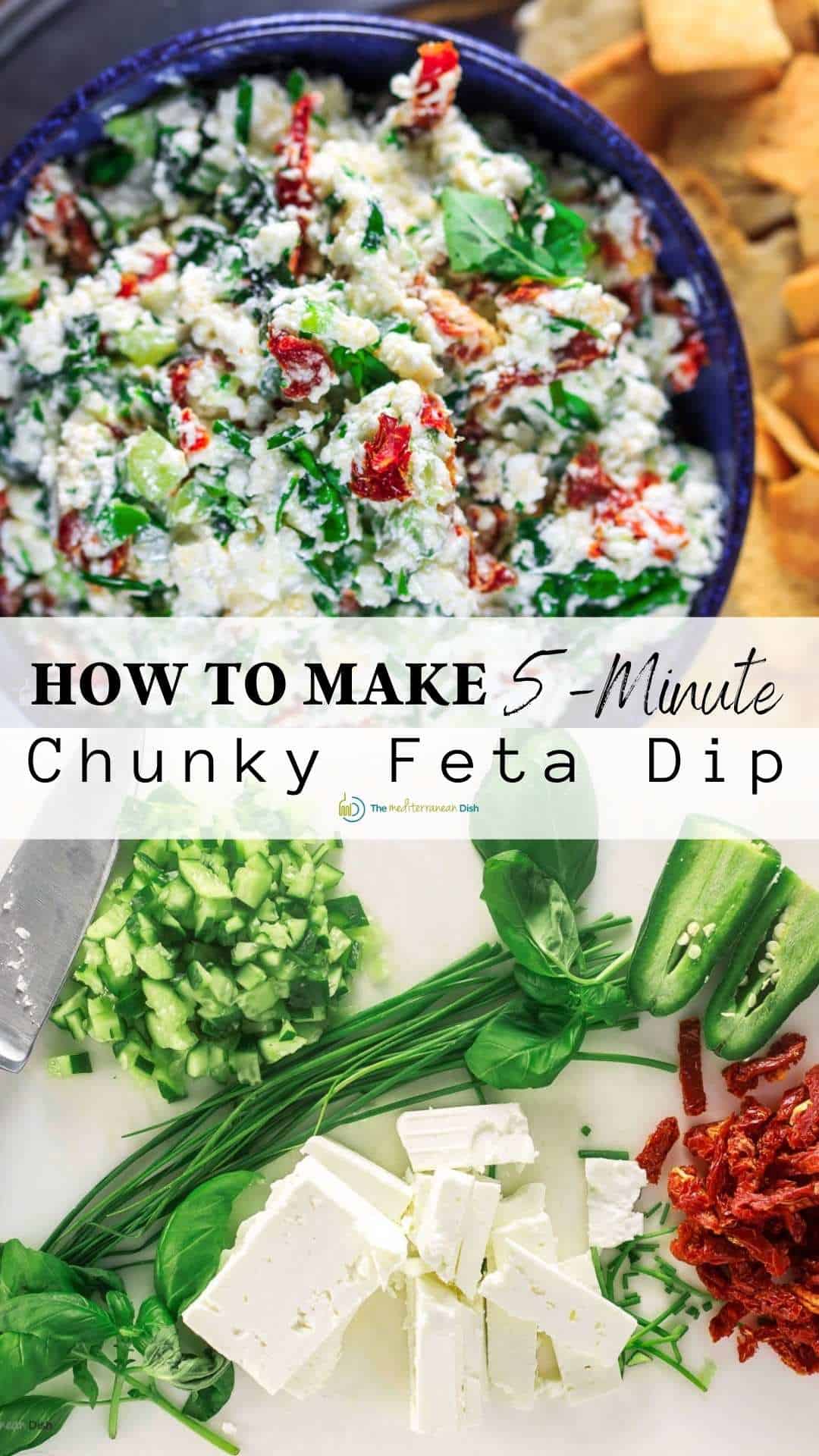 5- Minute Chunky Mediterranean Feta Dip | The Mediterranean Dish