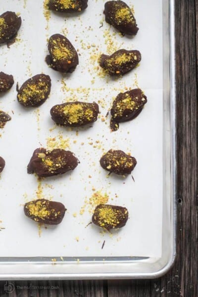 Chocolate Covered Date Recipe with Almonds | The Mediterranean Dish