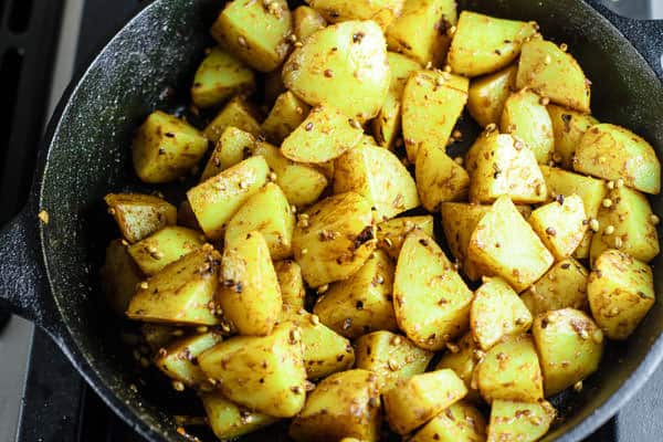 Middle Eastern Spicy Potato Salad Recipe | The Mediterranean Dish