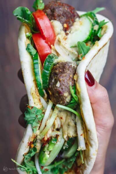 Baked Kofta Pita Sandwich, Turkish Style - The Mediterranean Dish