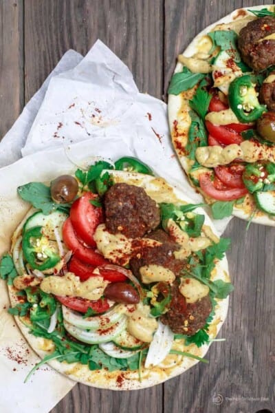 Baked Kofta Pita Sandwich, Turkish Style - The Mediterranean Dish