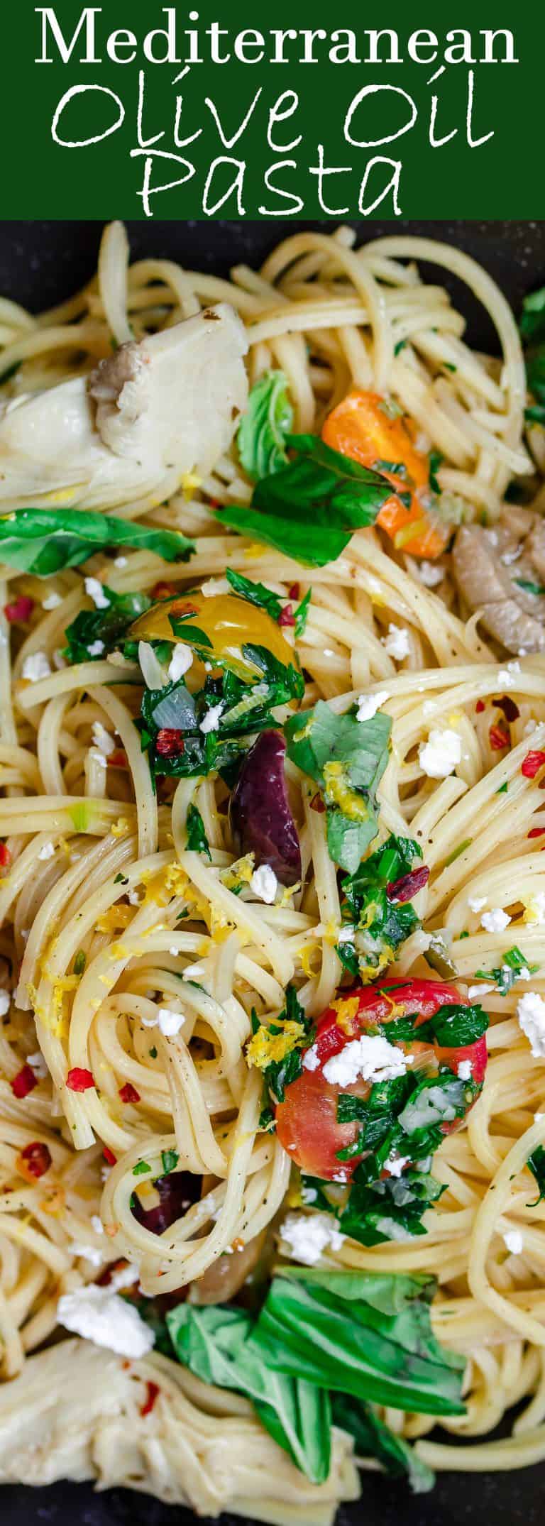 Simple Mediterranean Olive Oil Pasta | The Mediterranean Dish