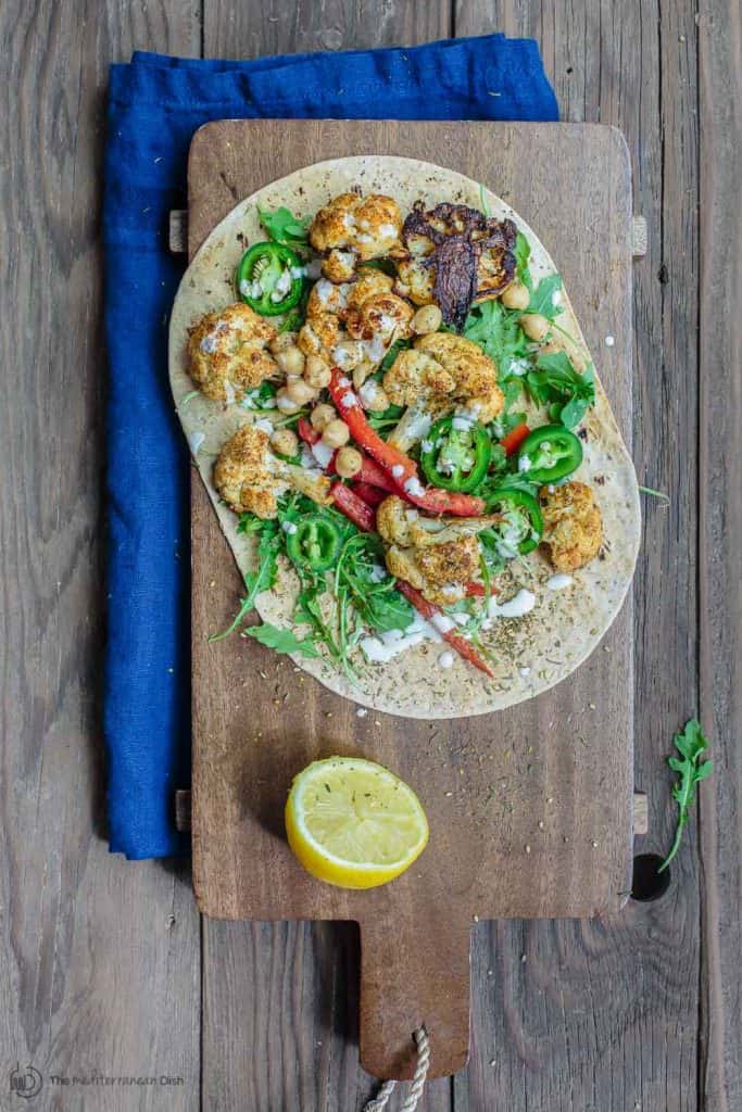 Mediterranean Cauliflower Vegan Wraps | The Mediterranean Dish Mediterranean Cauliflower Vegan Wraps | The Mediterranean Dish