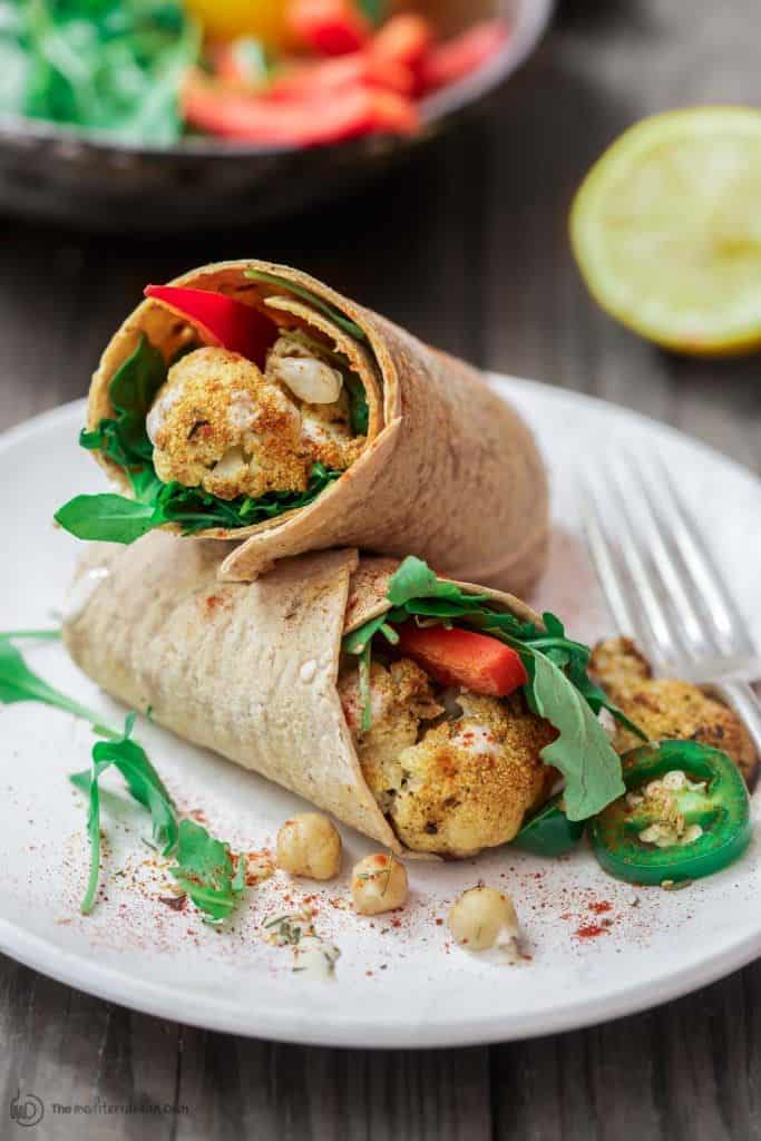 Mediterranean Cauliflower Vegan Wraps | The Mediterranean Dish Mediterranean Cauliflower Vegan Wraps | The Mediterranean Dish