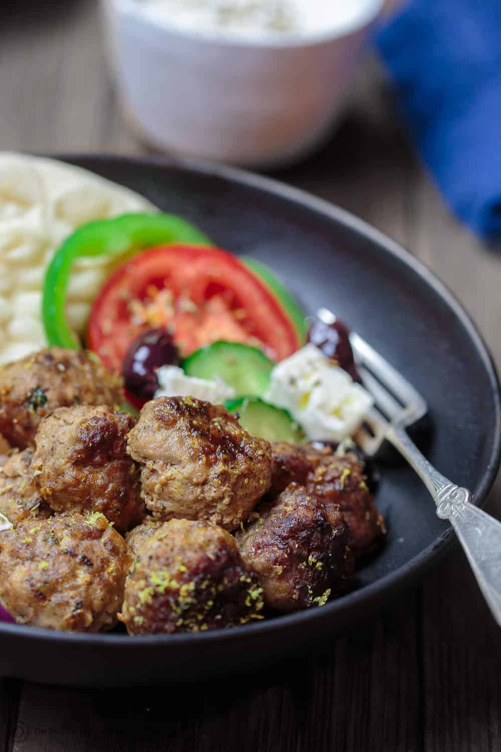 Keftedes: Greek Meatballs with a Lemony Sauce | The Mediterranean Dish