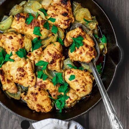 Middle Eastern Baked Boneless Chicken Thighs |The Mediterranean Dish