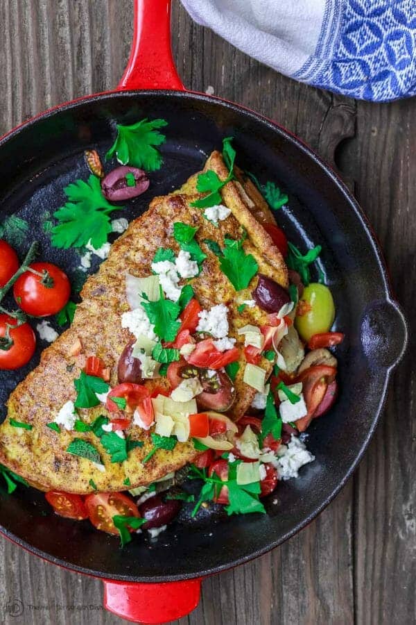 Loaded Mediterranean Omelette Recipe | The Mediterranean Dish
