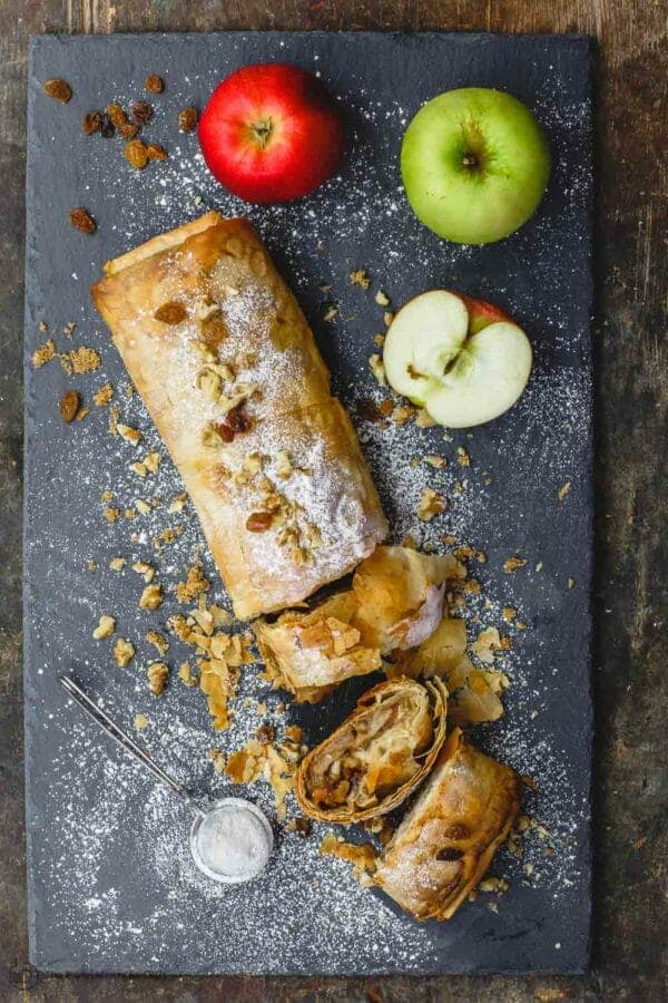 Darn Easy Apple Strudel Recipe (Crispy Crust!) | The Mediterranean Dish