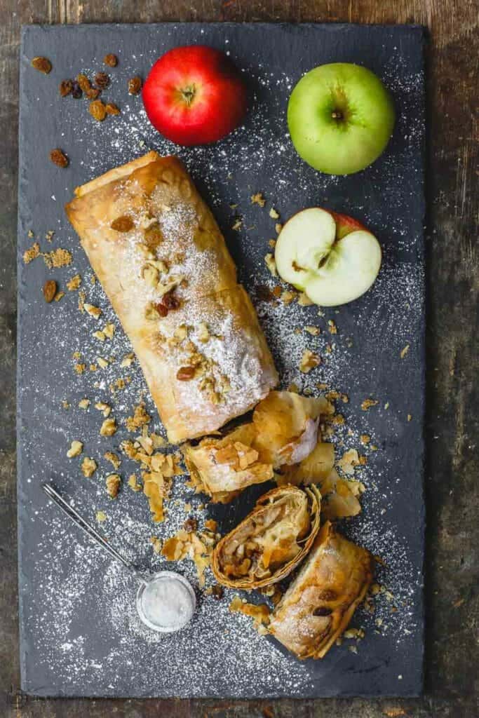 Darn Easy Apple Strudel Recipe (Crispy Crust!) | The Mediterranean Dish