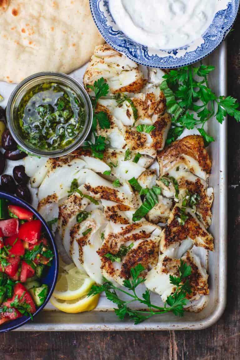 Grilled Cod Recipe, Gyro-Style - The Mediterranean Dish