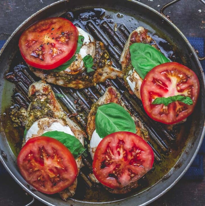 20-Minute Chicken Caprese (Skillet or Grill) | The Mediterranean Dish
