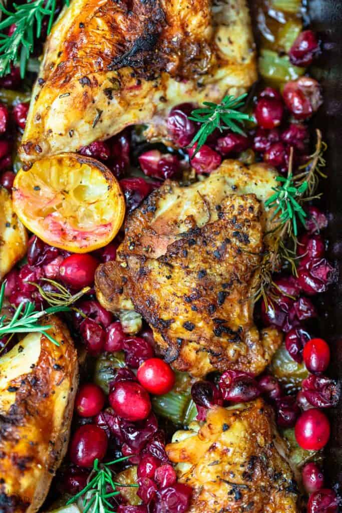 Baked Cranberry Chicken Recipe with Rosemary | The Mediterranean Dish