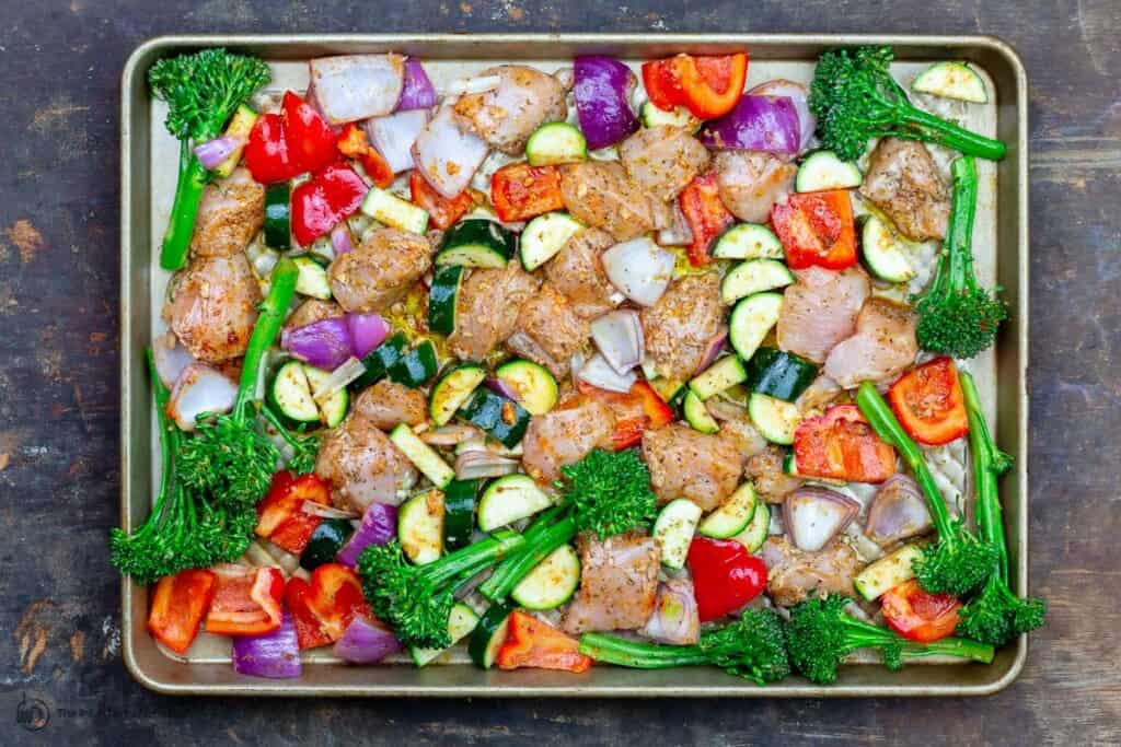 Italian-Style Sheet Pan Chicken & Vegetables | The Mediterranean Dish