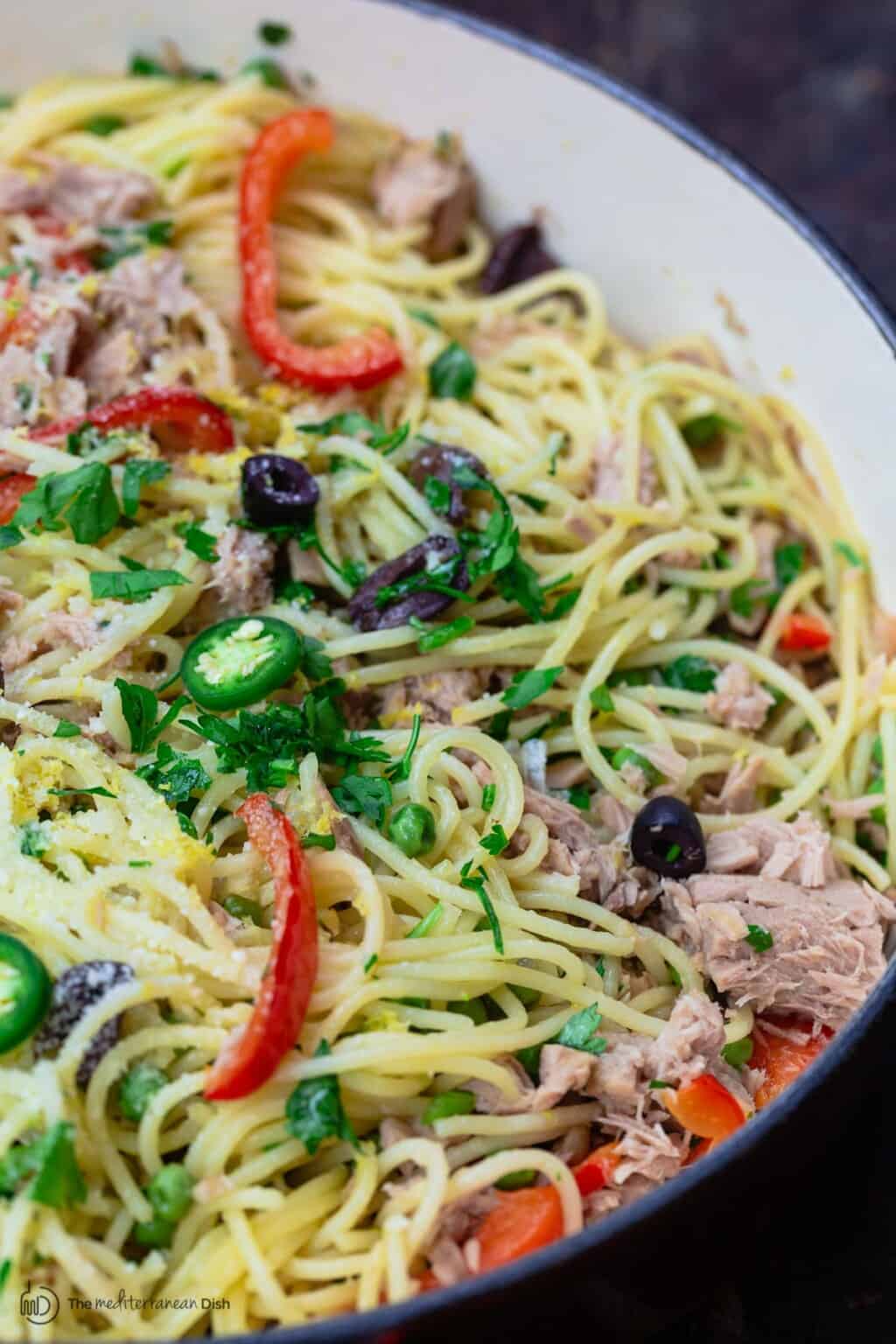 Quick Tuna Pasta, Mediterranean-Style | The Mediterranean Dish
