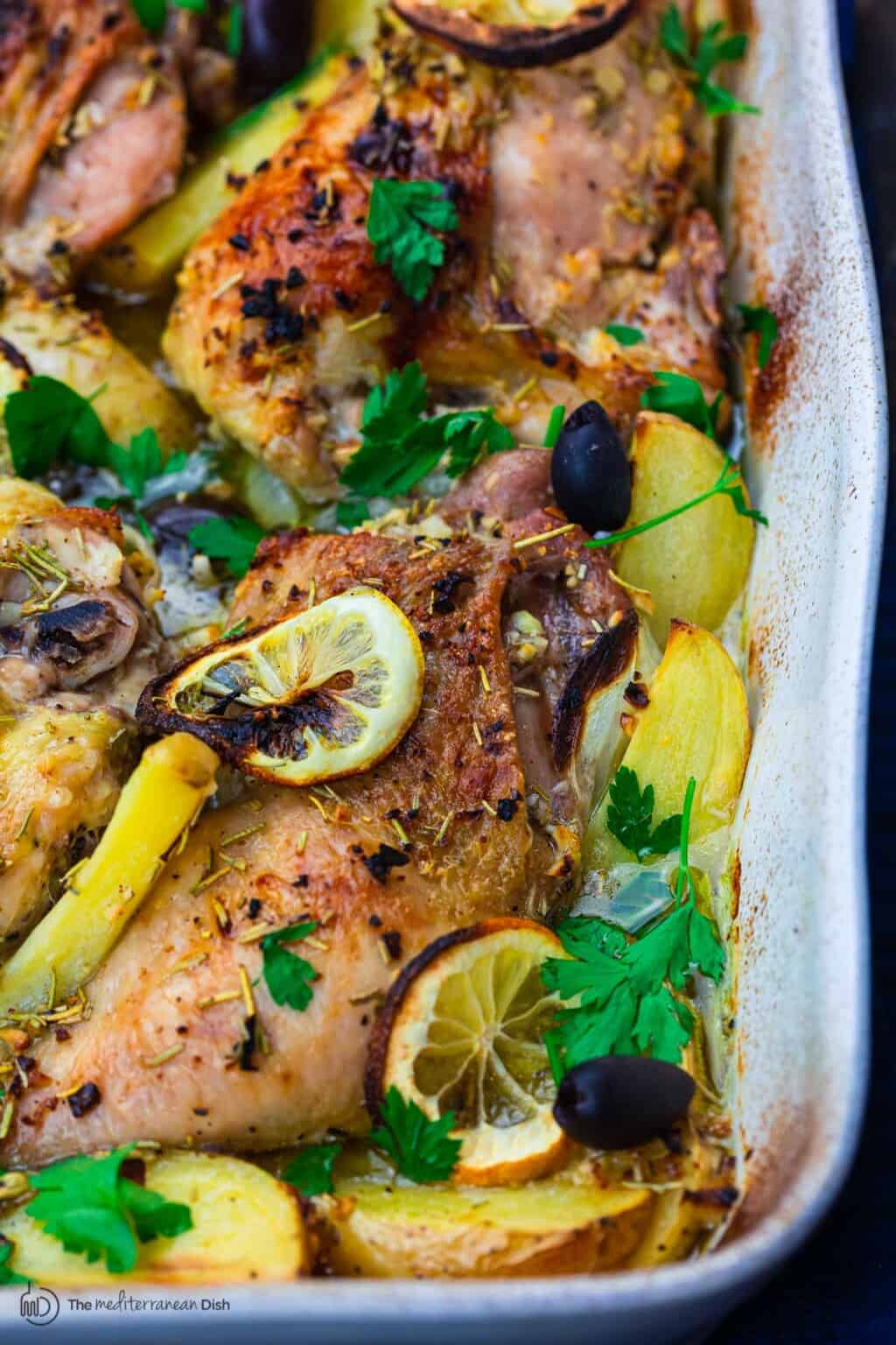 Greek Chicken Recipe with Lemony Potatoes