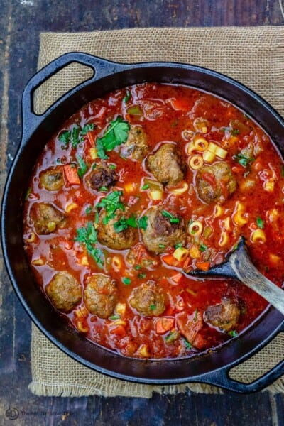Easy Meatball Soup - The Mediterranean Dish