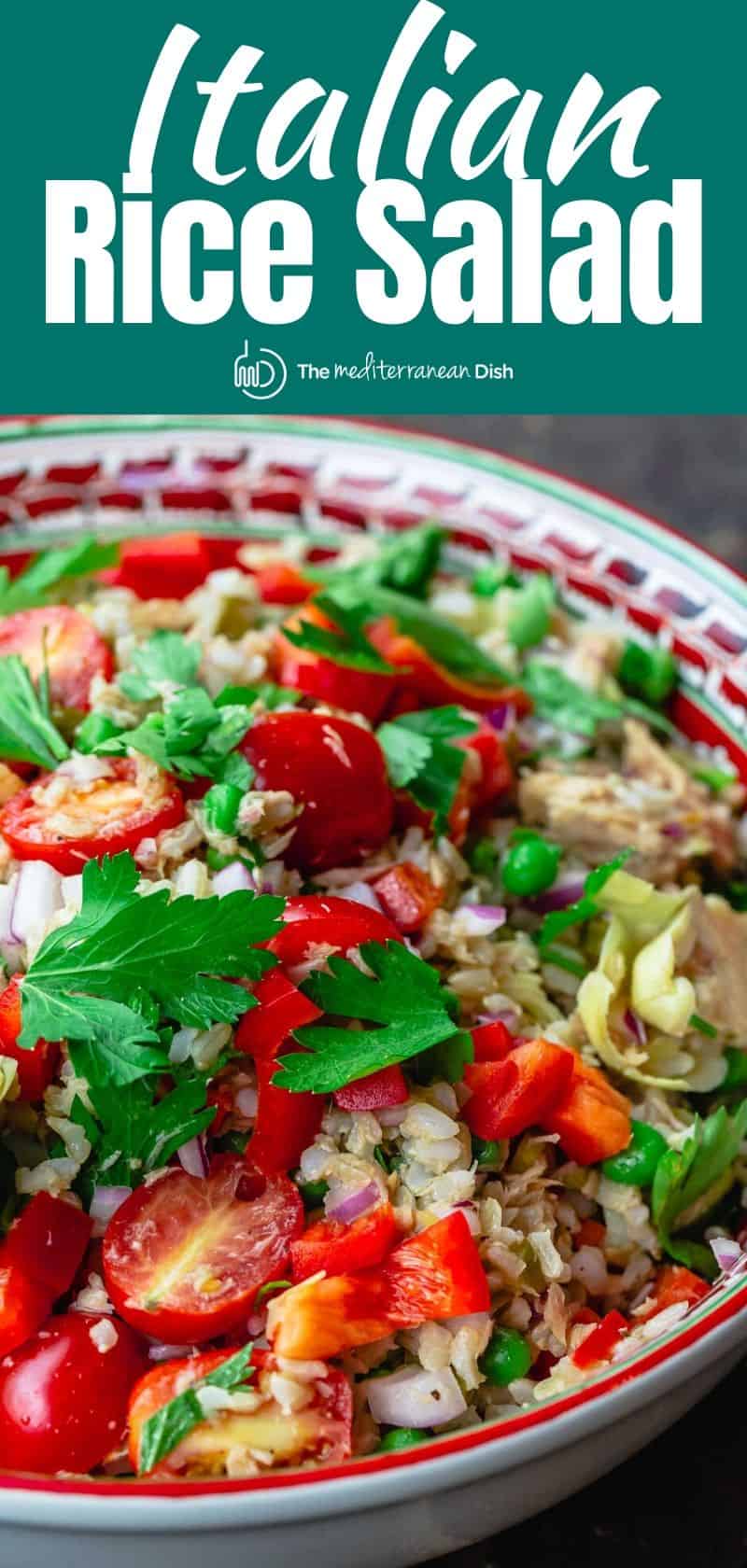 Healthy Brown Rice Salad, Italian-Style | The Mediterranean Dish