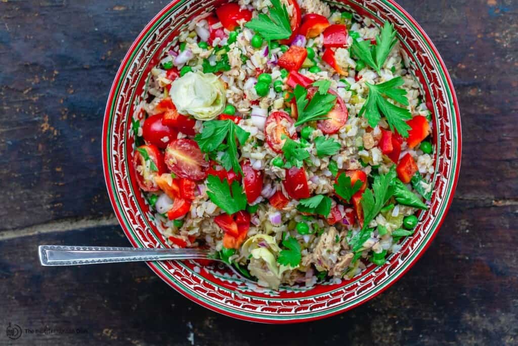 Healthy Brown Rice Salad, Italian-Style | The Mediterranean Dish