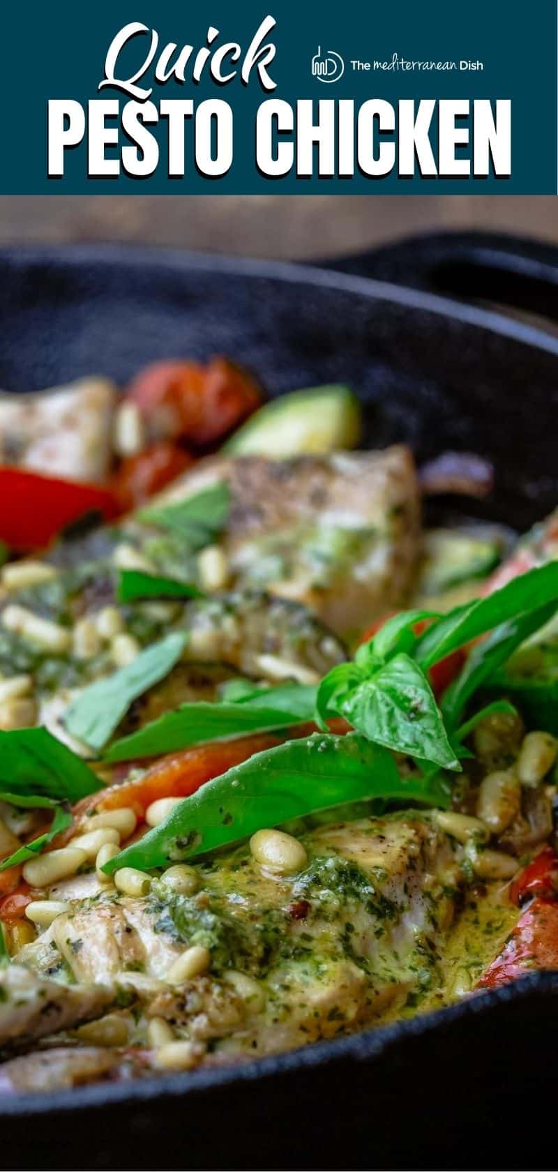 20 Minute Pesto Chicken And Vegetables The Mediterranean Dish