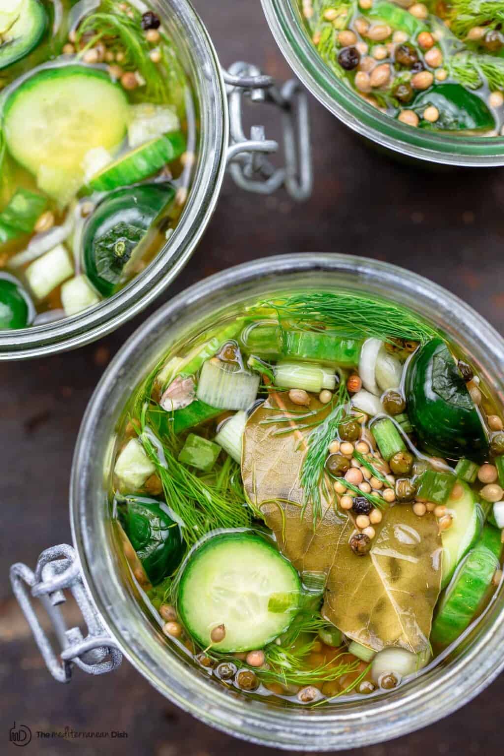 Quick Pickled Cucumber (How to Pickle Cucumbers) | The Mediterranean Dish