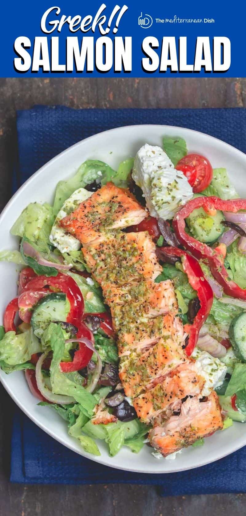 Greek Salmon Salad Recipe | The Mediterranean Dish