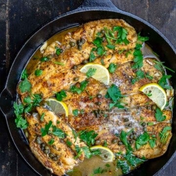 20-minute Fish Piccata Recipe l The Mediterranean Dish