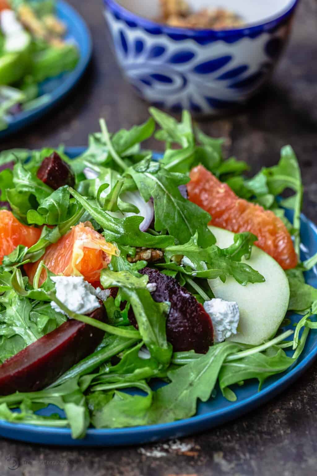 Orange Beet Salad with Feta and Arugula | The Mediterranean Dish
