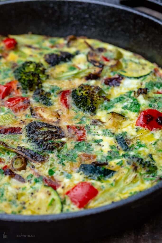 Mediterranean Vegetable Frittata - How to Make a Vegetable Frittata | The Mediterranean Dish