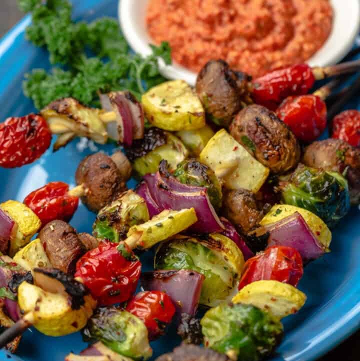 Easy Grilled Vegetable Kabobs ( w/ Oven Option) l The Mediterranean Dish