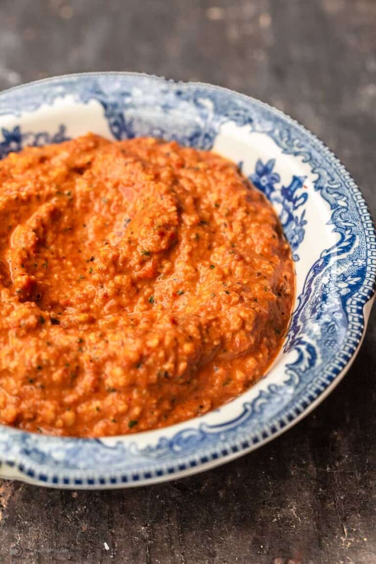 Best Romesco Sauce Recipe (5 Minutes!) l The Mediterranean Dish