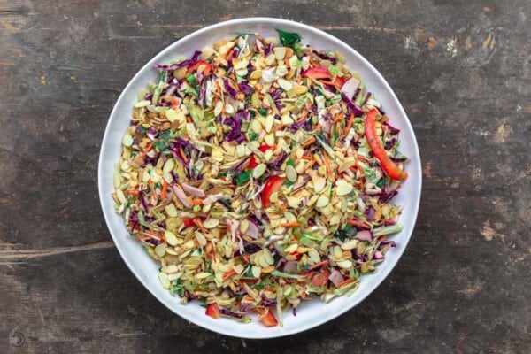 Mediterranean Cabbage Salad- No Mayo Coleslaw l The Mediterranean Dish