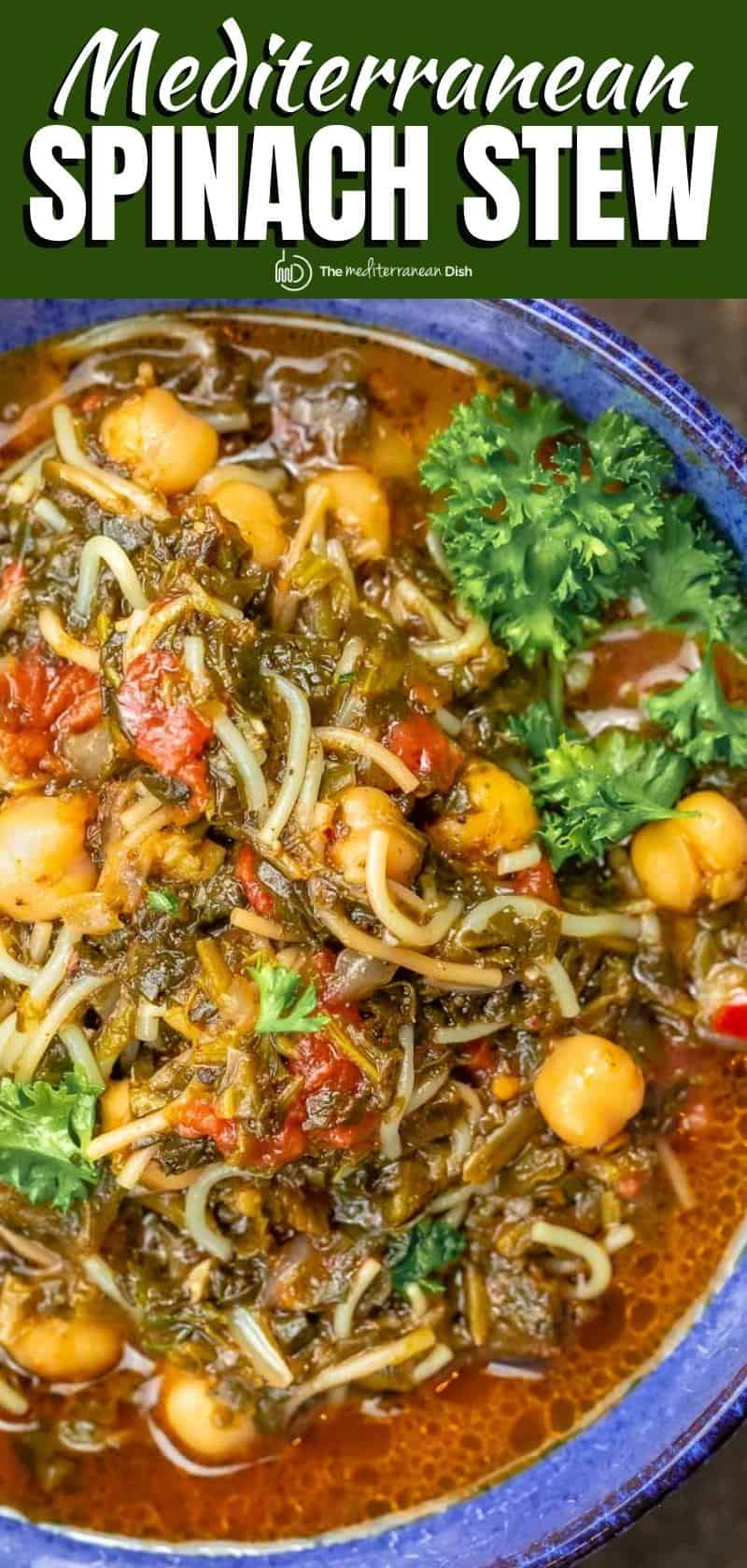 Mediterranean Spinach Chickpea Stew l The Mediterranean Dish
