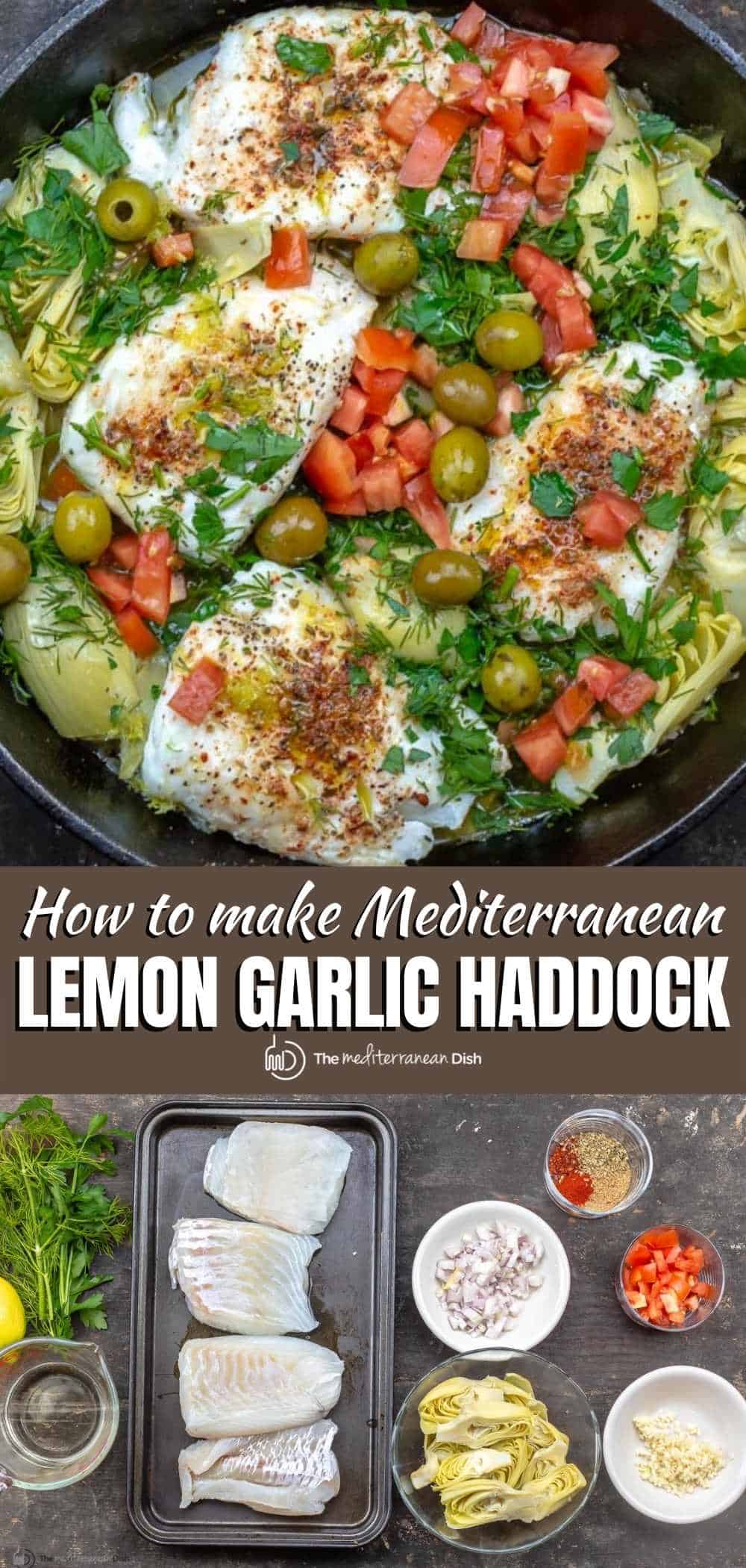Mediterranean Lemon-Garlic Haddock Recipe l The Mediterranean Dish