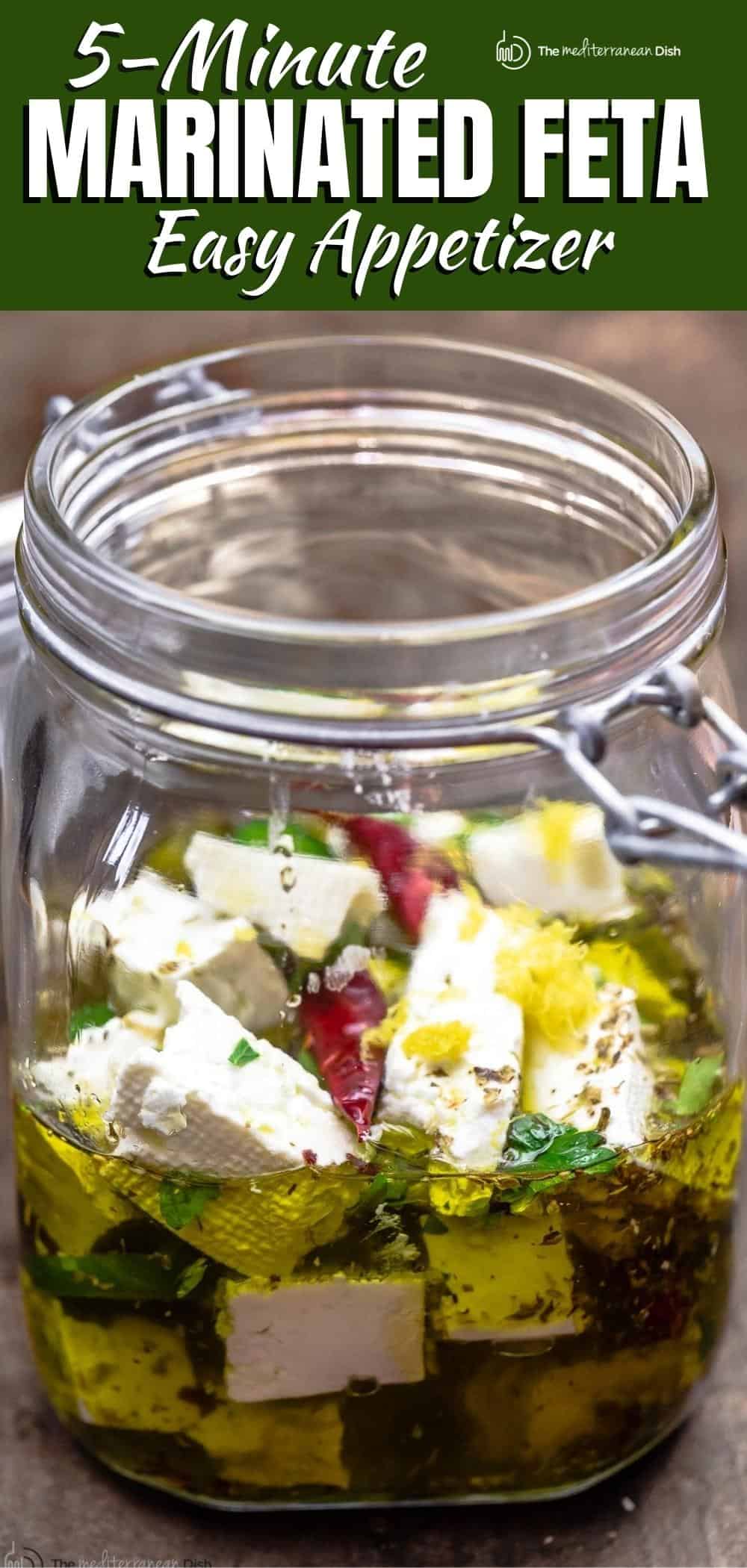 5-Minute Marinated Feta Recipe | The Mediterranean Dish