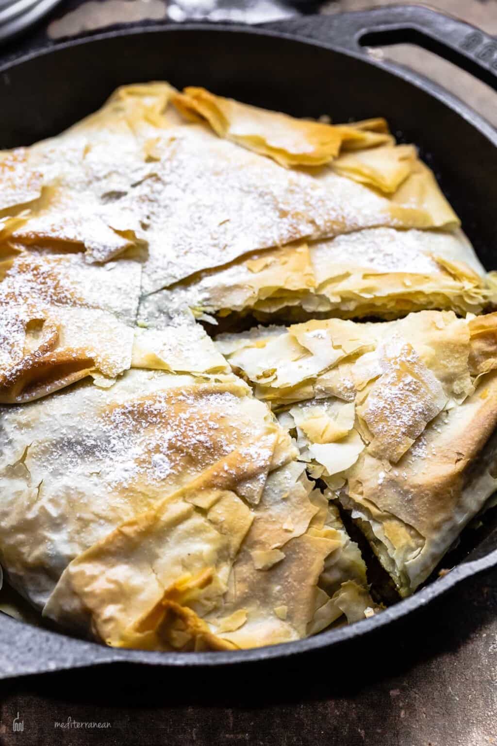 Best Pastilla Recipe (Skillet Chicken Pie) - The Mediterranean Dish