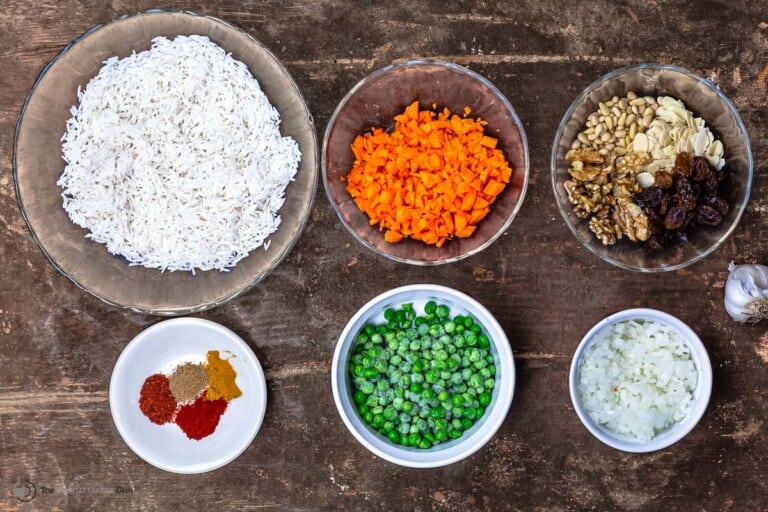 Easy Rice Pilaf with Peas and Carrots - The Mediterranean Dish