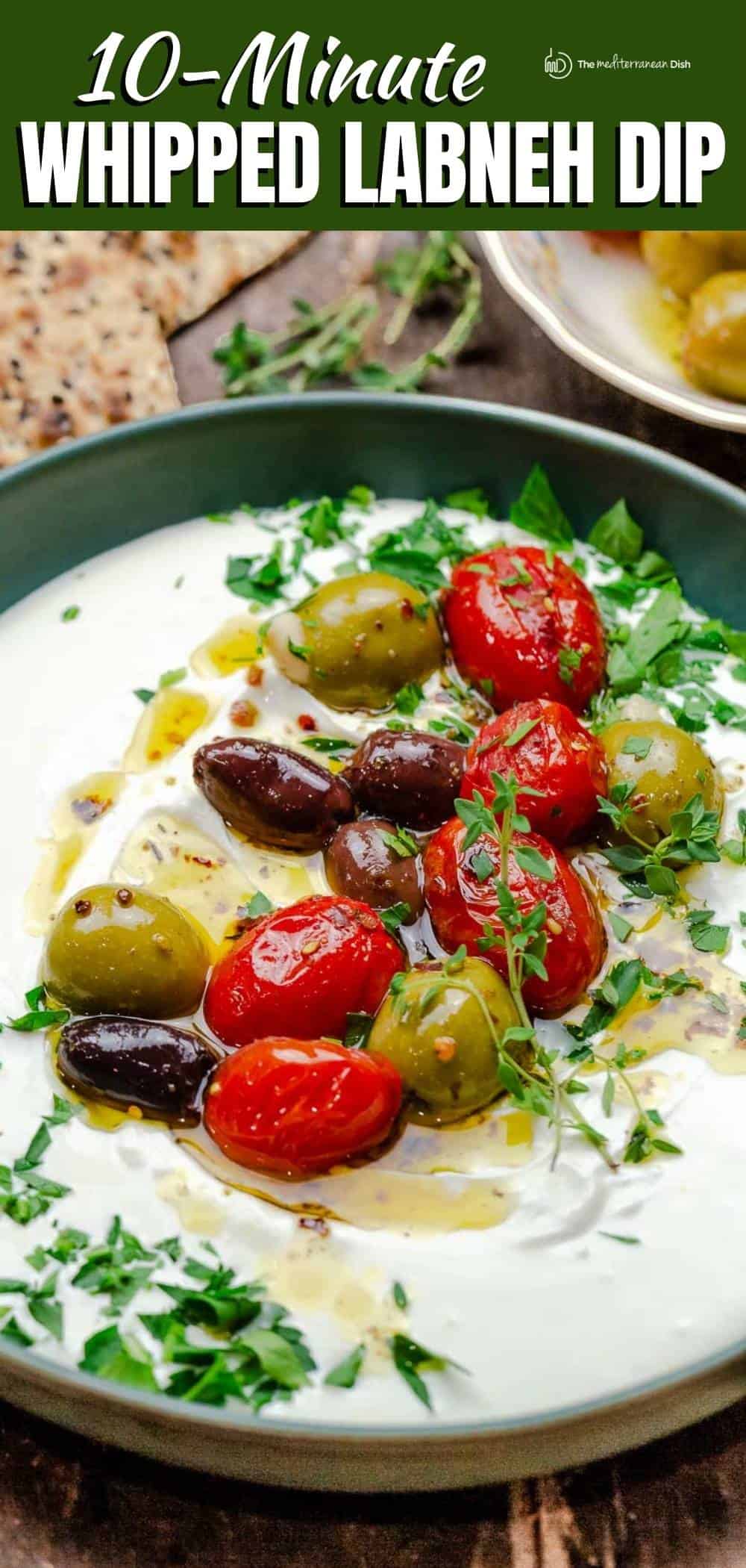 10-Minute Mediterranean Whipped Labneh Dip | The Mediterranean Dish