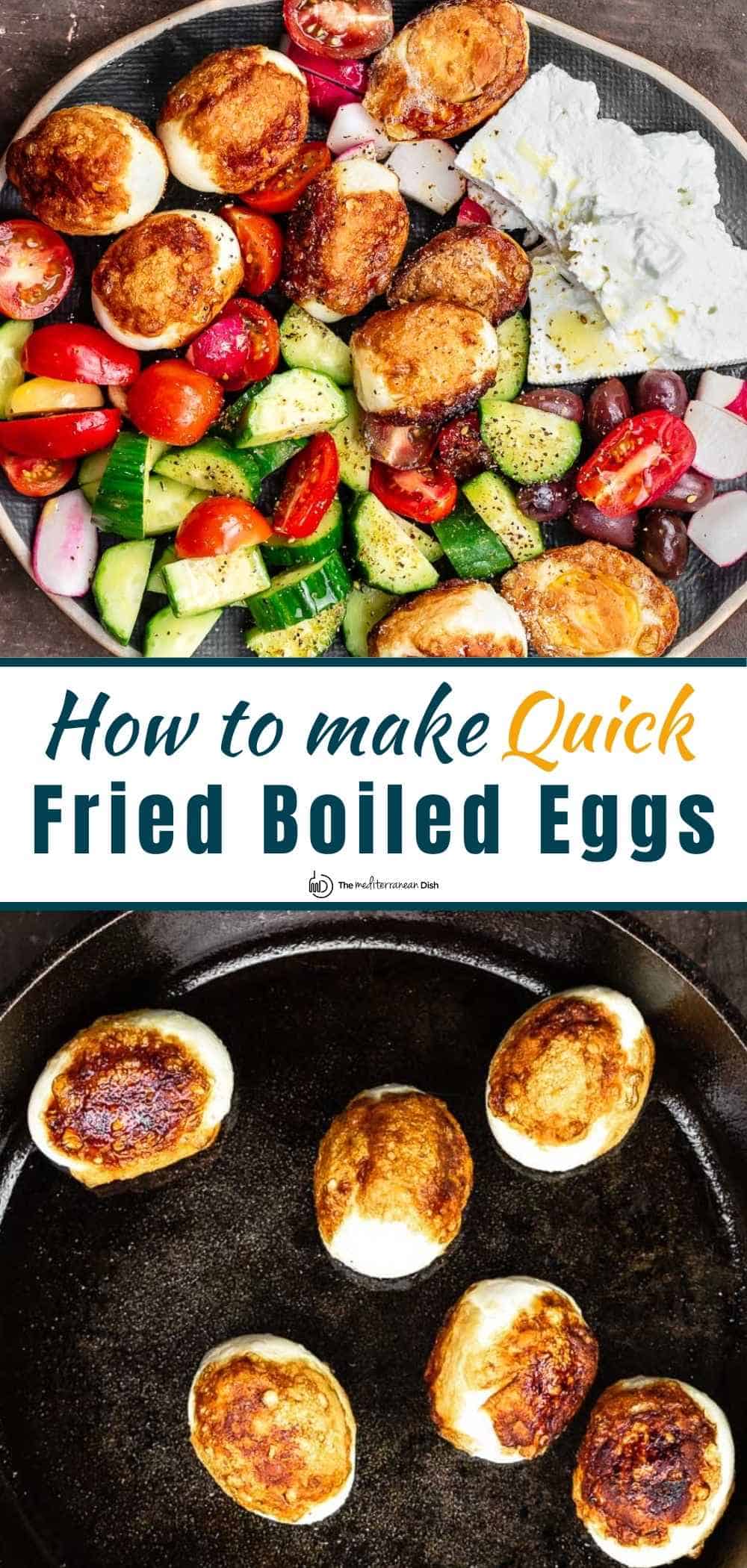 Easy Egyptian Fried Boiled Eggs (Beid Meza'lil)- The Mediterranean Dish