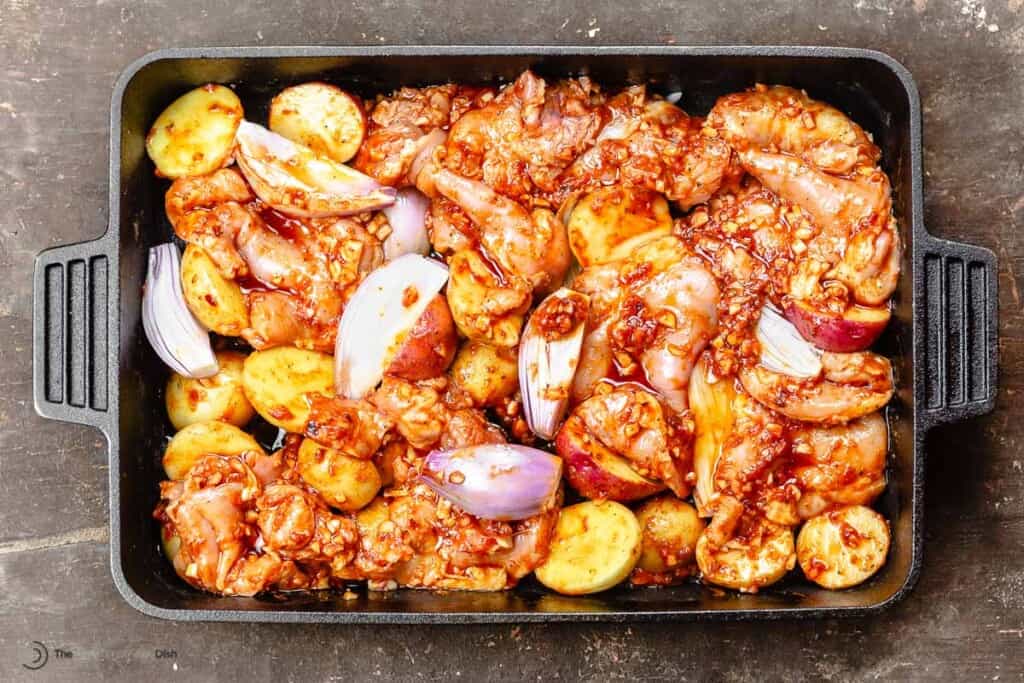 Middle Eastern Baked Boneless Chicken Thighs |The Mediterranean Dish