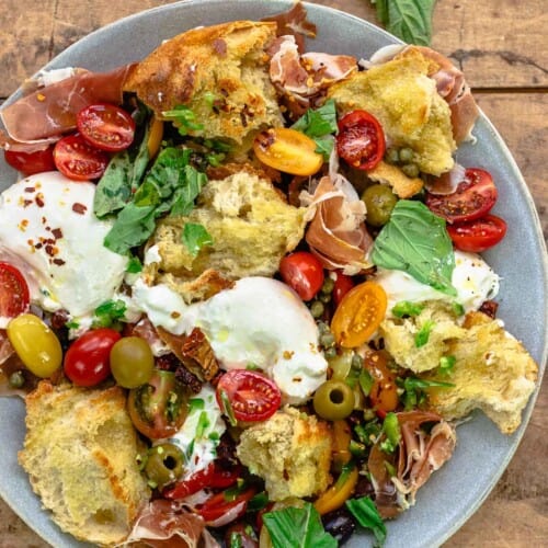 10-Min Burrata with Tomato, Basil & Prosciutto | The Mediterranean Dish