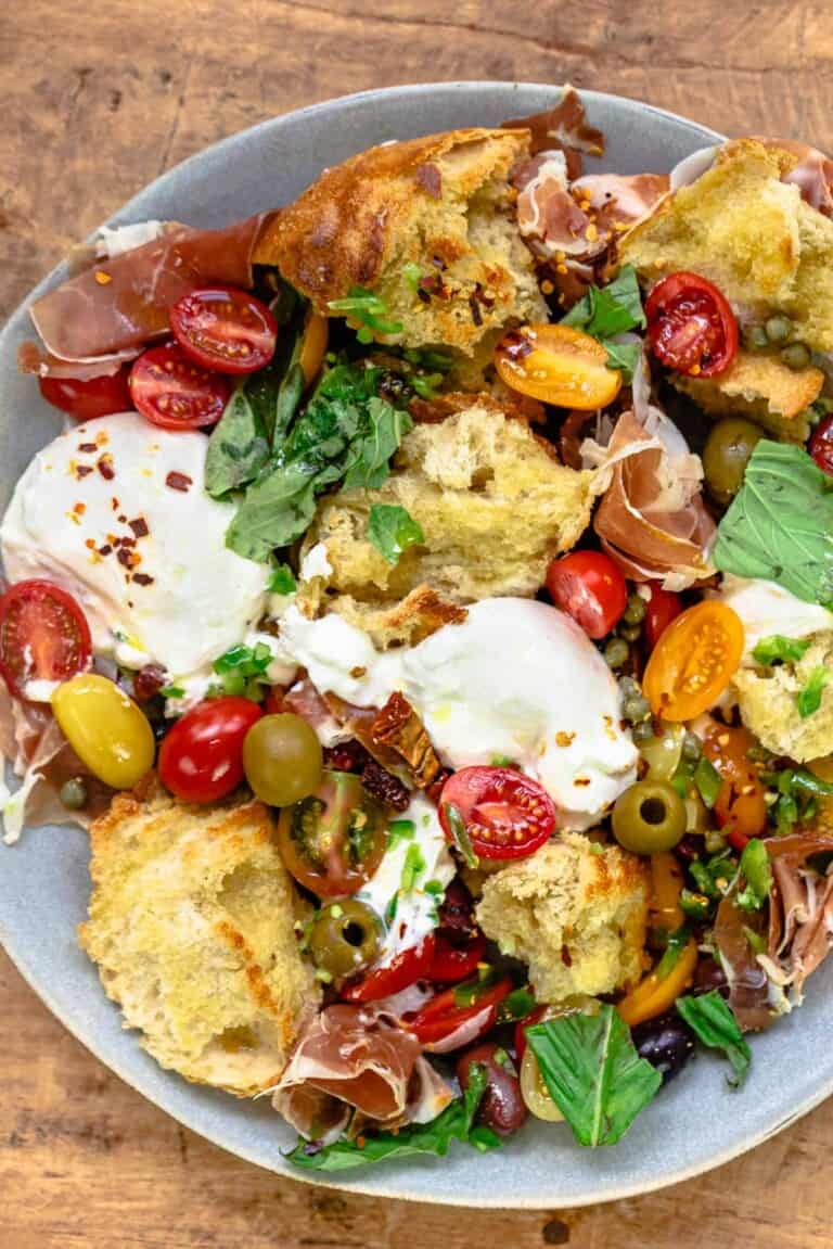 10-Min Burrata with Tomato, Basil & Prosciutto | The Mediterranean Dish
