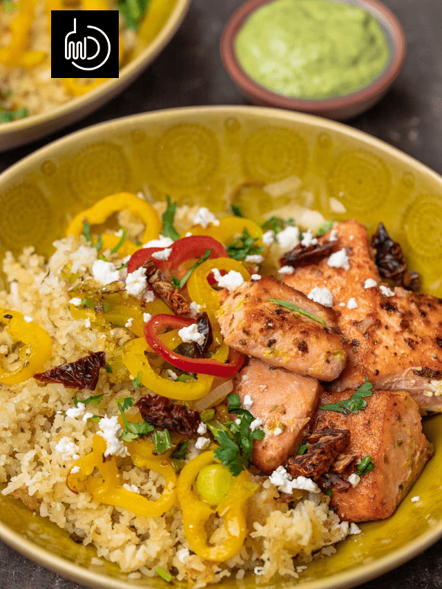 Crispy Salmon Rice Bowl Recipe - The Mediterranean Dish