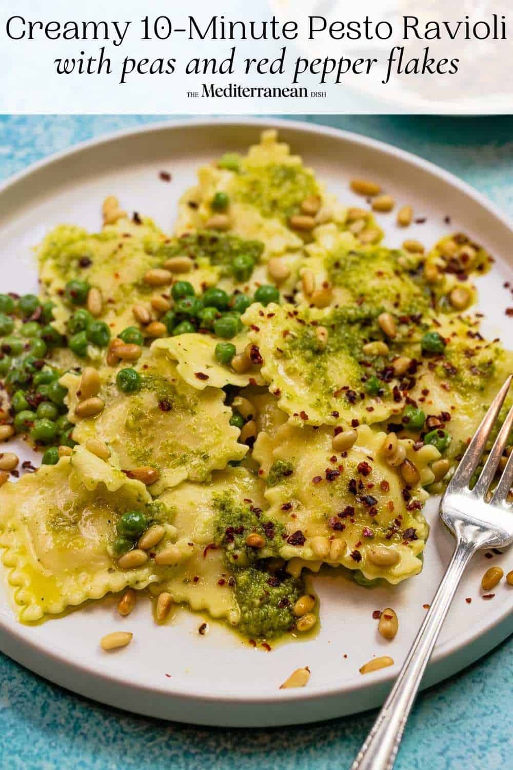 10-Minute Creamy Pesto Ravioli | The Mediterranean Dish