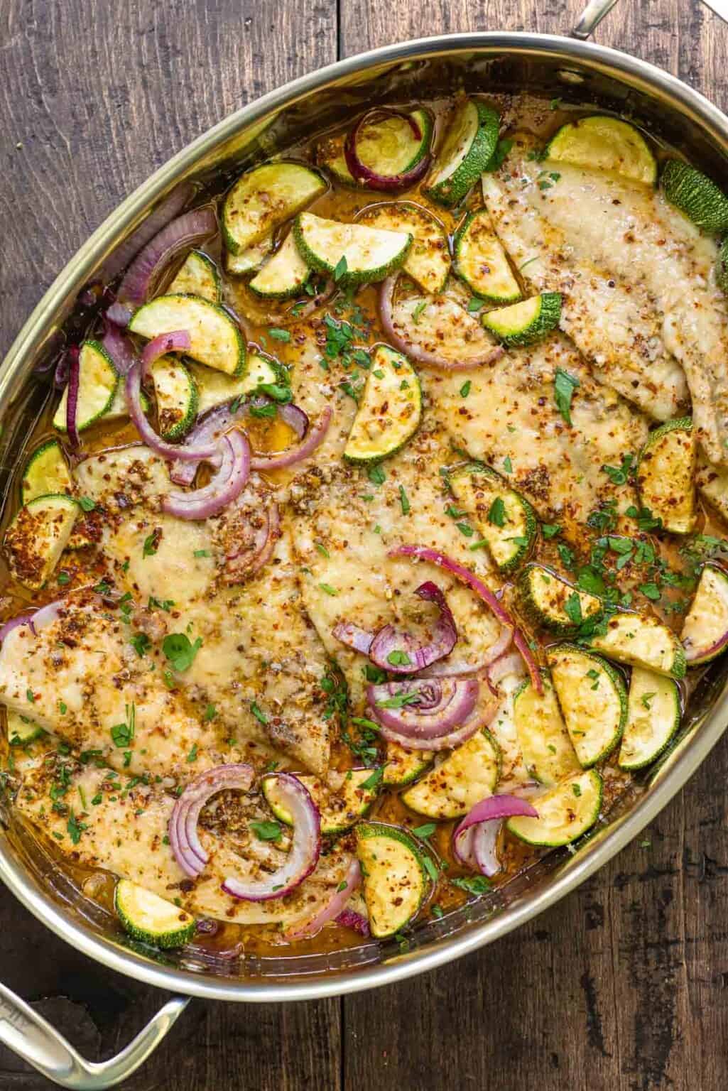 Easy Garlic Parmesan Baked Flounder Recipe | The Mediterranean Dish