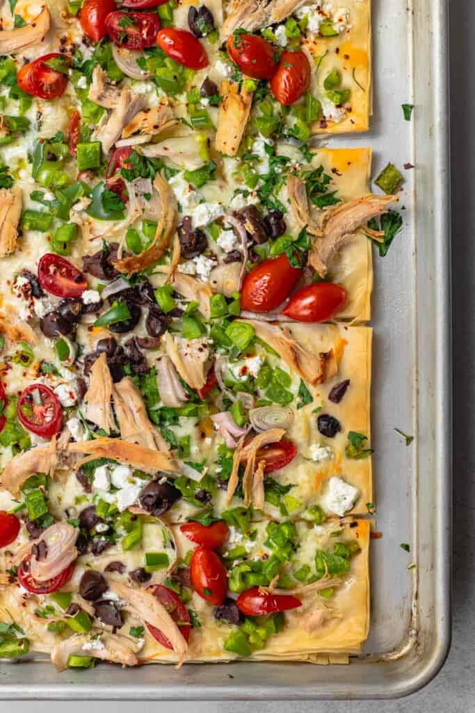 Easy Sheet Pan Pizza with Phyllo Dough (Crispy Pizza Dough) | The ...